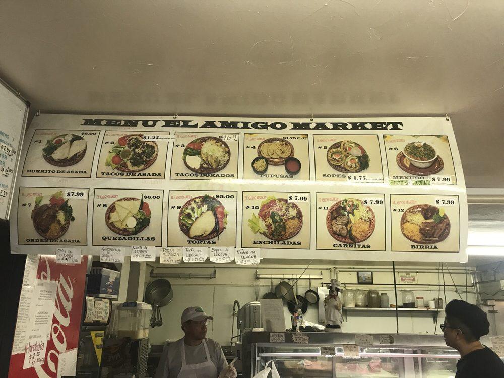 Menu at El Amigo Market restaurant, Reno