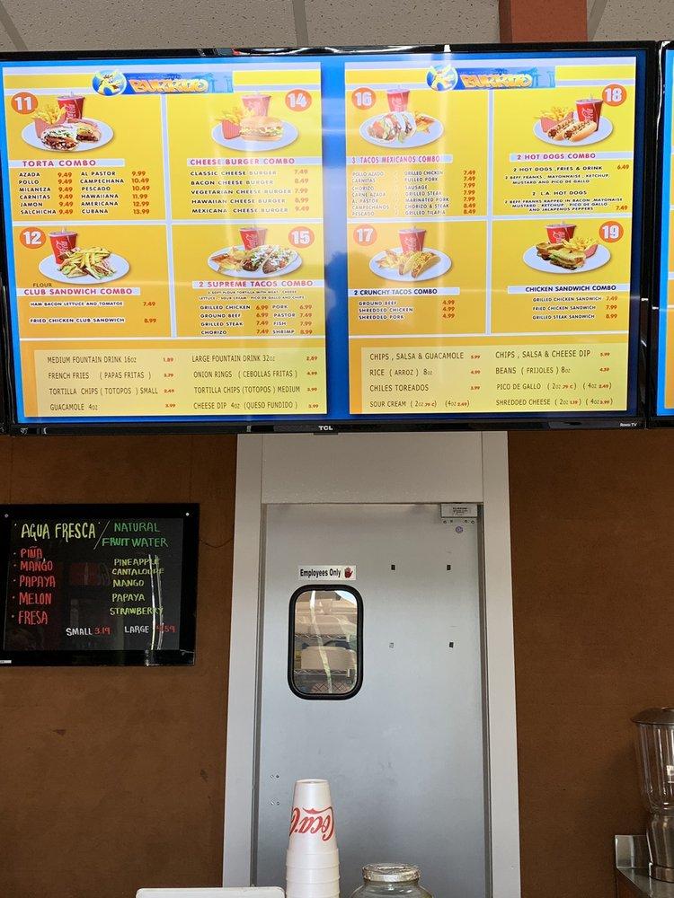 Menu at Los Angeles Burrito Alabaster restaurant, Alabaster