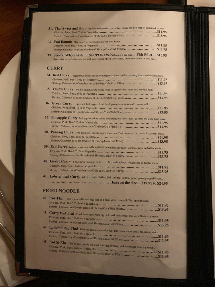 Menu at Thai Village restaurant, Waipahu, 94-1040 Waipio Uka St #13