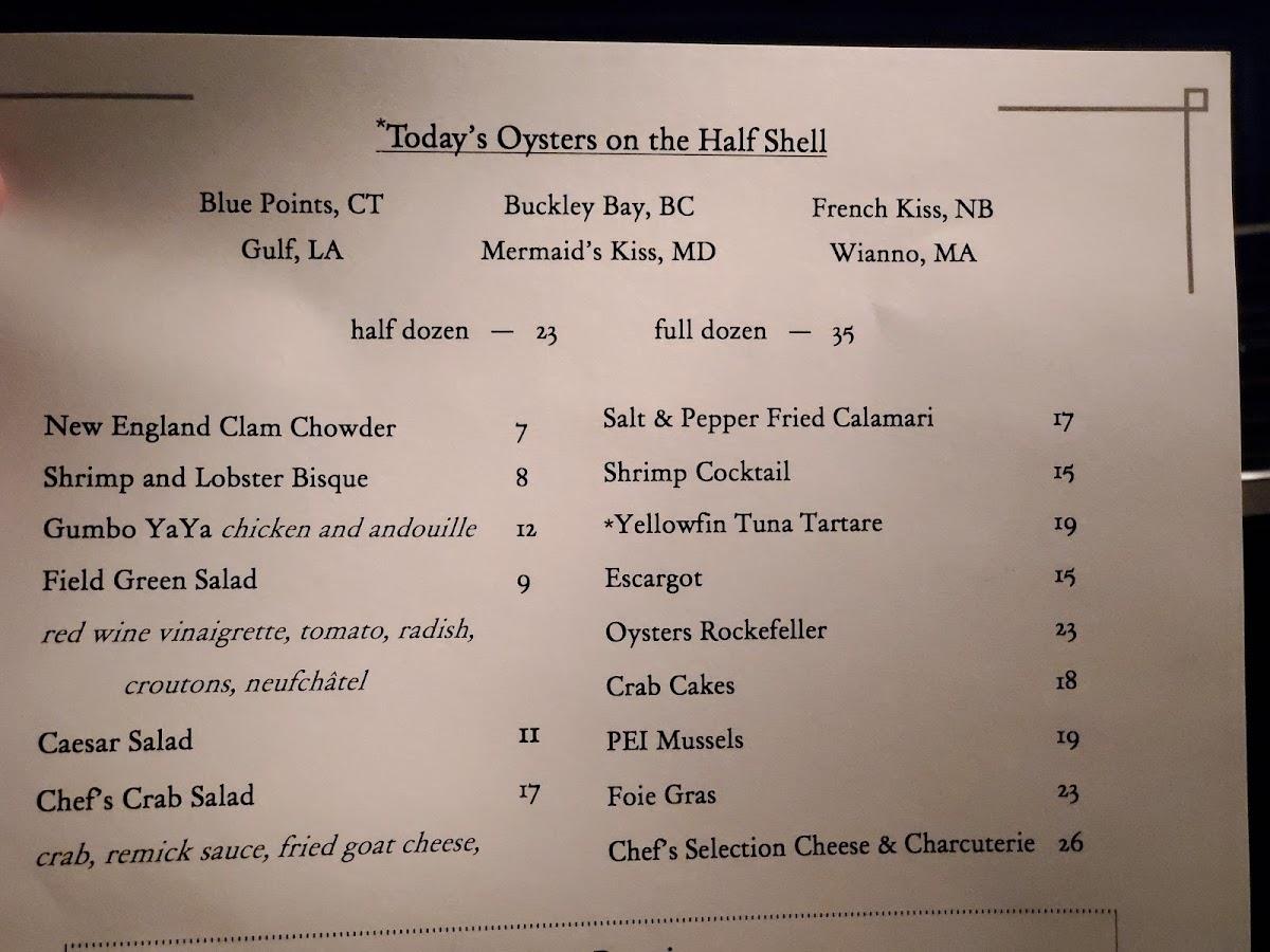Menu at Bodean restaurant, Tulsa, E 51st St
