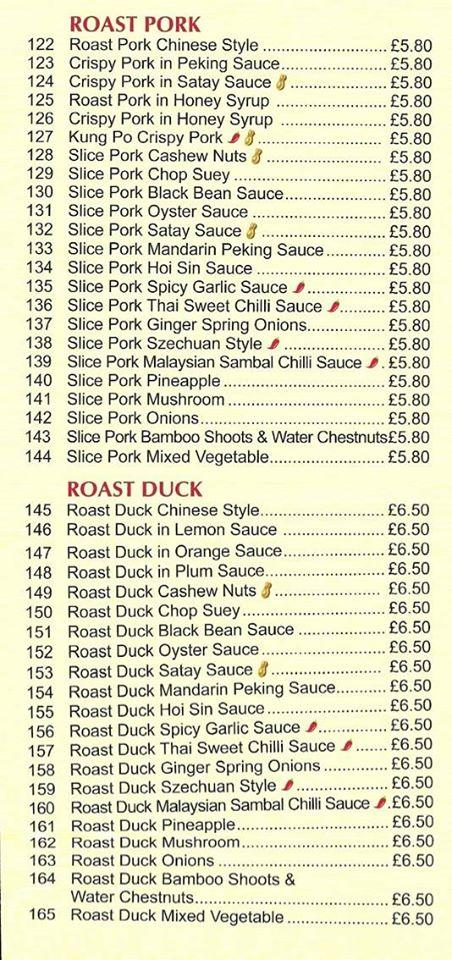Menu at Canton Kitchen fast food, Lampeter