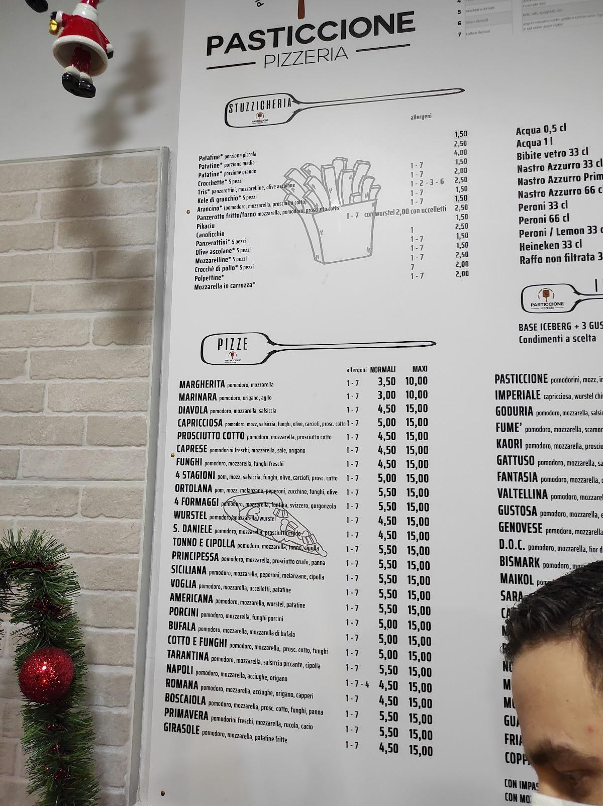 Menu at Il Pasticcione restaurant, Taranto
