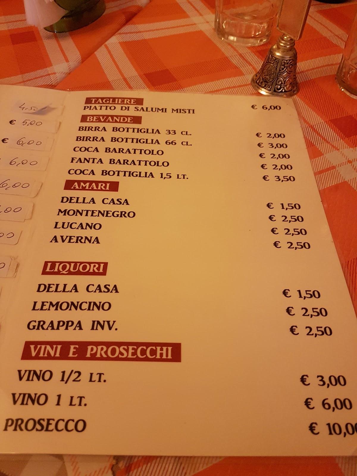 Speisekarte von La Piccola Trattoria Pizzeria Del Corso, San Severo