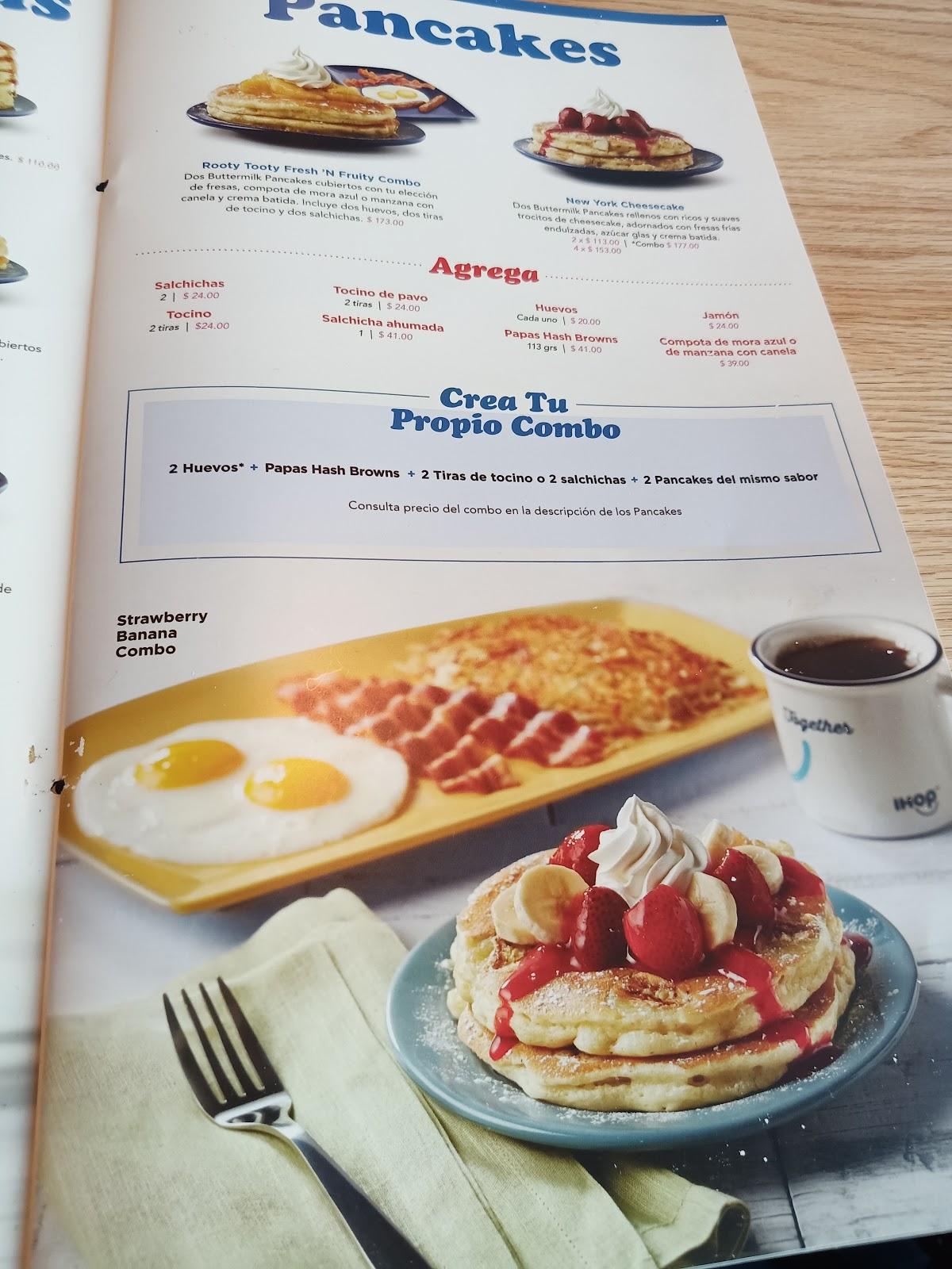Carta del restaurante IHOP, Villahermosa