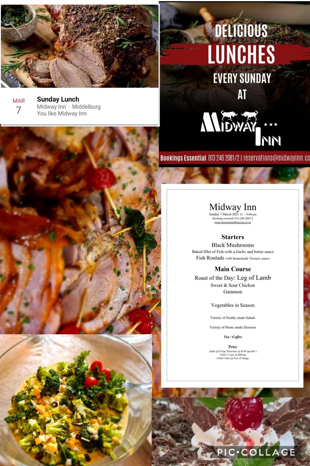 Menu at Midway Inn, Middelburg