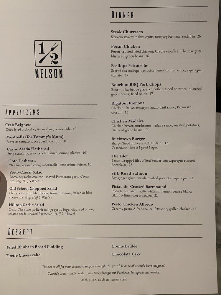 Menu at The Half Nelson pub & bar, Davenport