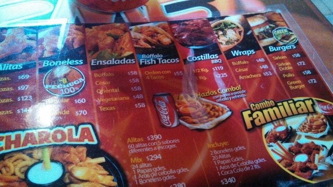 Carta del restaurante Buffalucas, Mexicali, Blvd. Benito Juárez 1848 ...