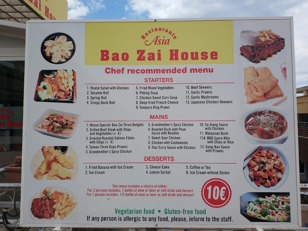 Carta de Restaurante Asia Bao Zai House, Los Dolses