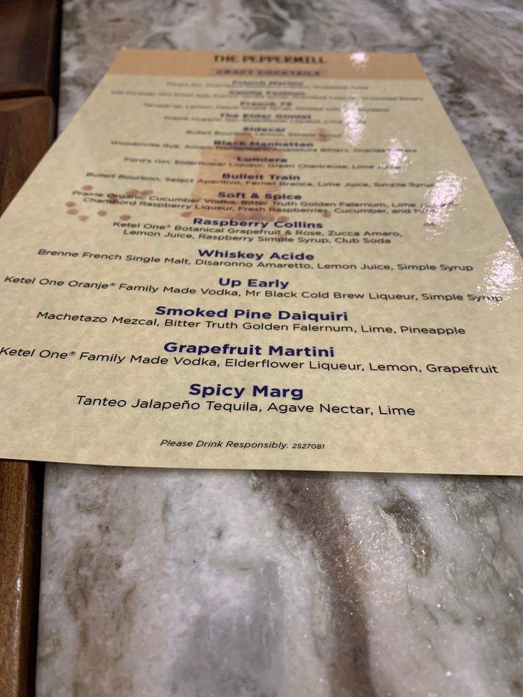 Menu at The Peppermill: Steakhouse and Cocktail, Tempe