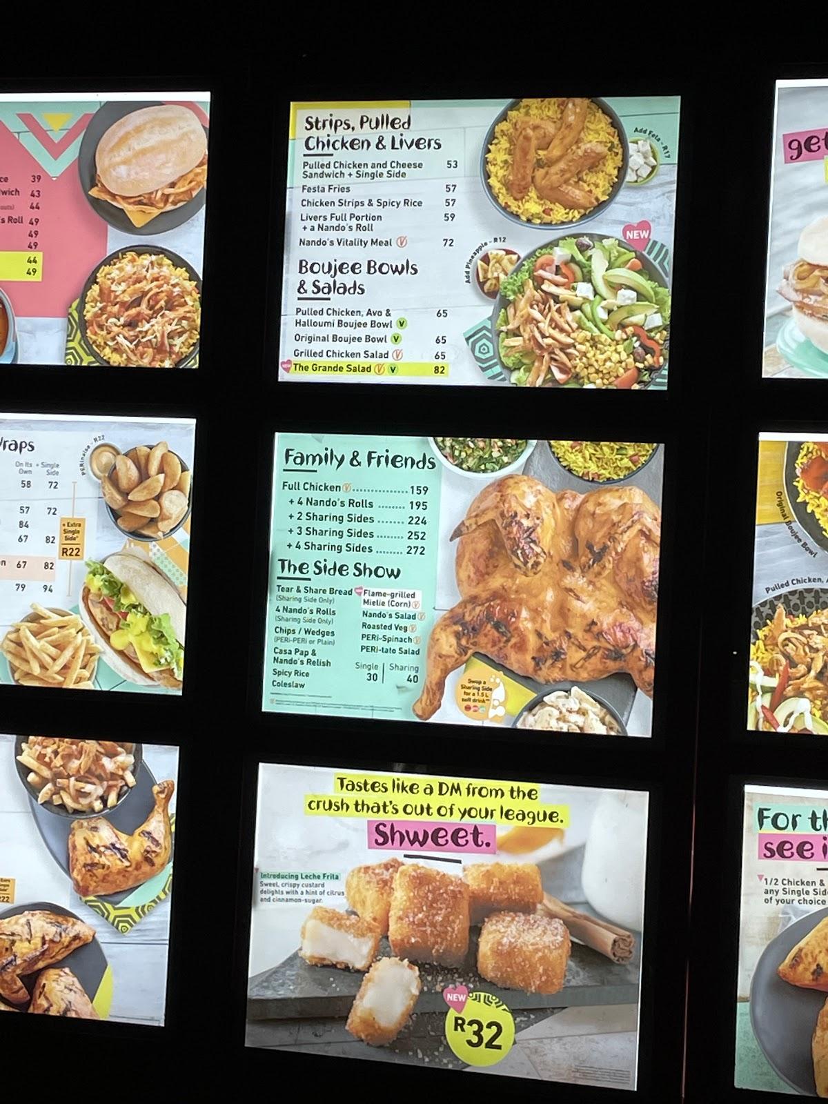 Menu at Nando's Waterfall Drive Thru restaurant, Midrand, 18 Waterfall Dr