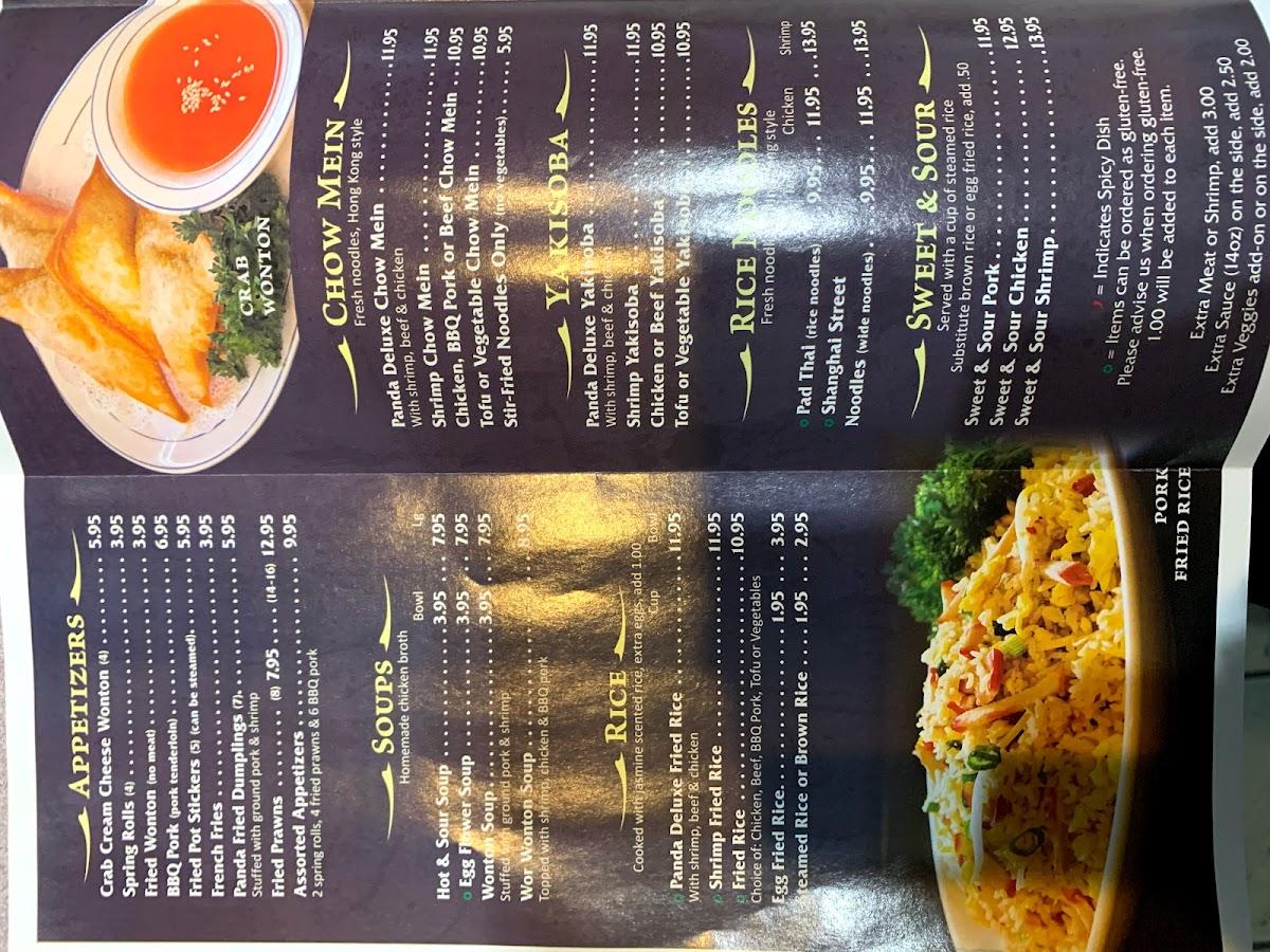 Menu at Happy Panda Restaurant, Beaverton