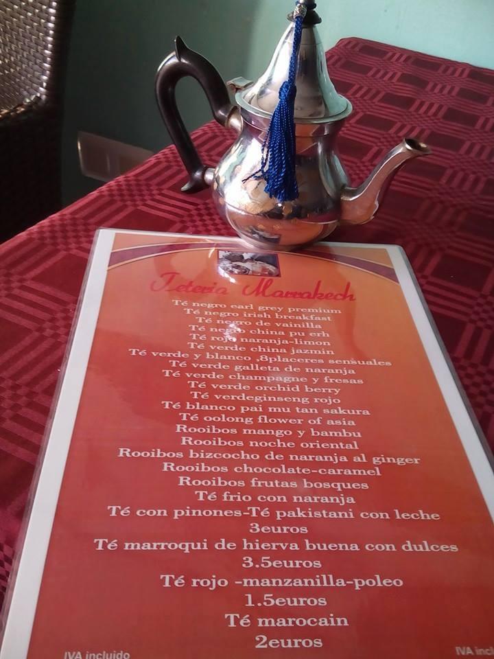 Menu at Restaurante marrakech, Valencia City