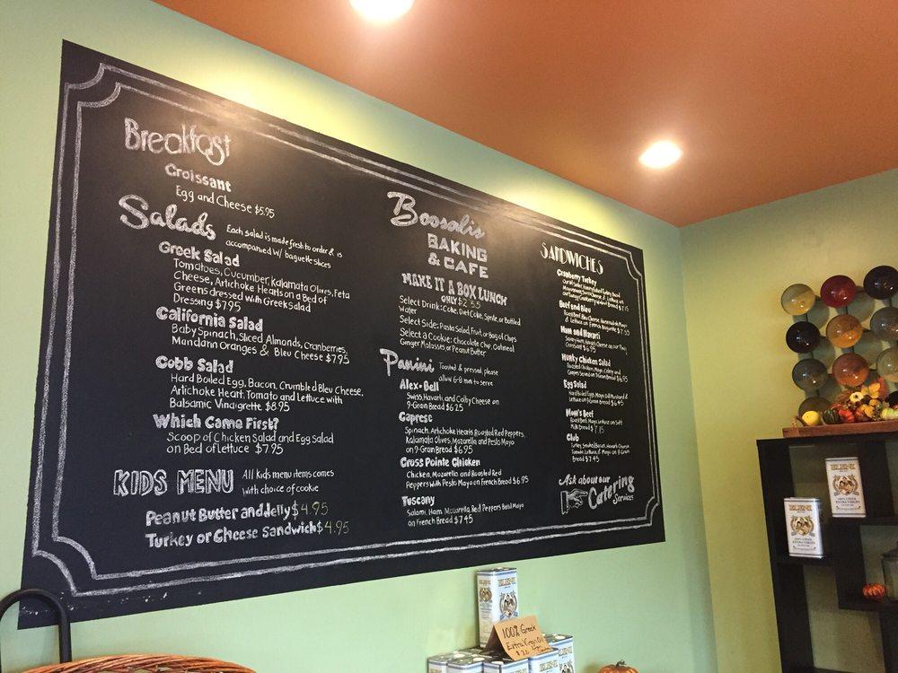 Menu at Boosalis Baking and Cafe, Centerville