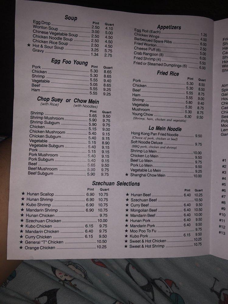 Menu at Mandarin Kitchen restaurant, Southgate