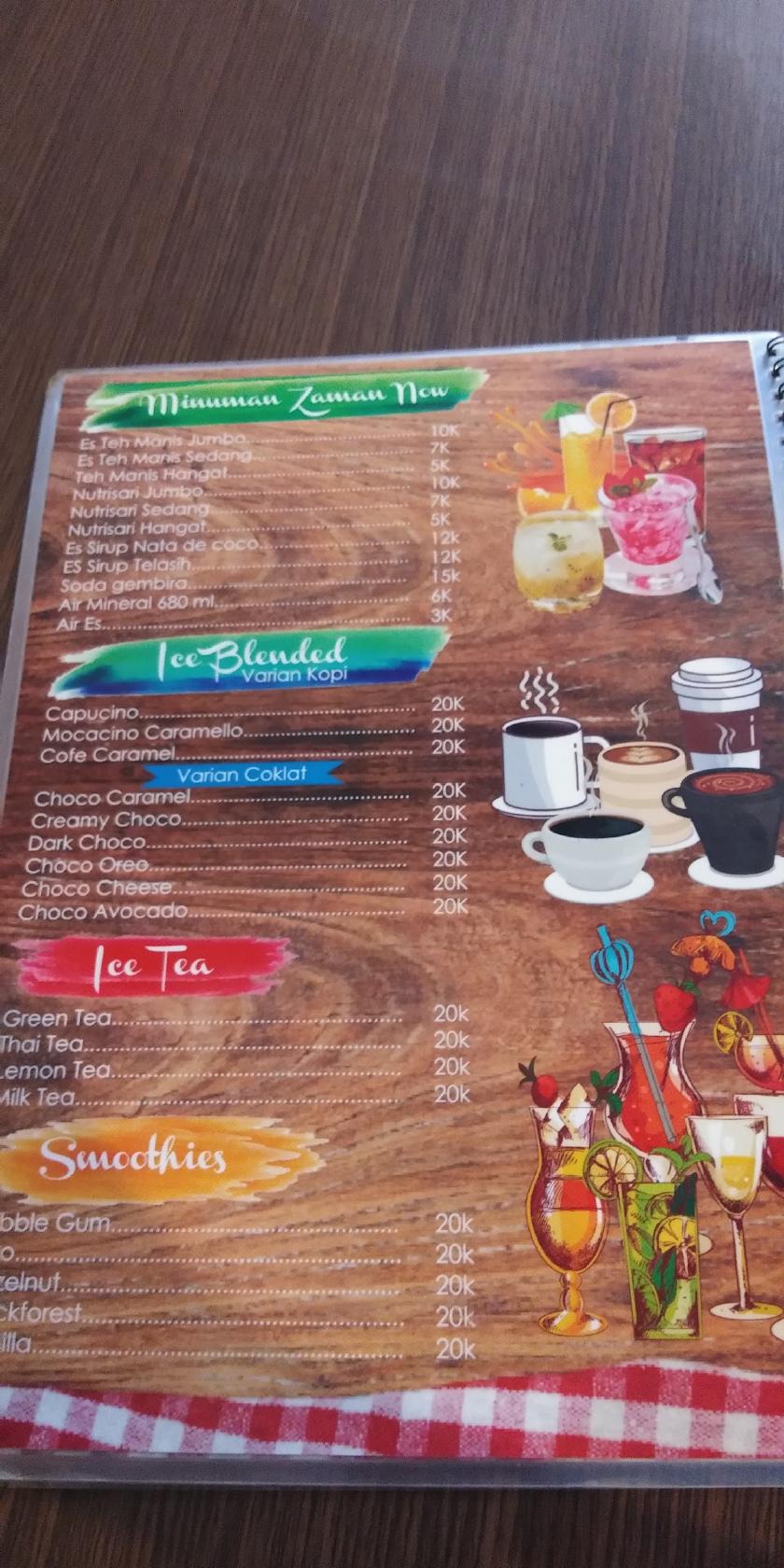 Carta del restaurante Ayam Gepuk Pak Gembus Jogjakarta, Ambon
