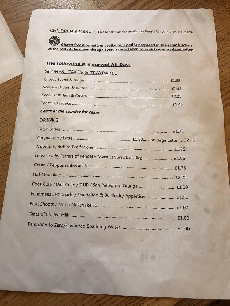 Menu at Gatehouse Cafe, Carlisle