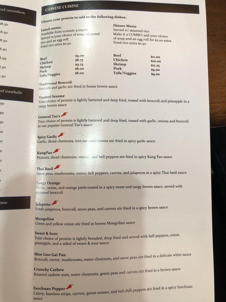 Menu at Bep Saigon restaurant, Austin