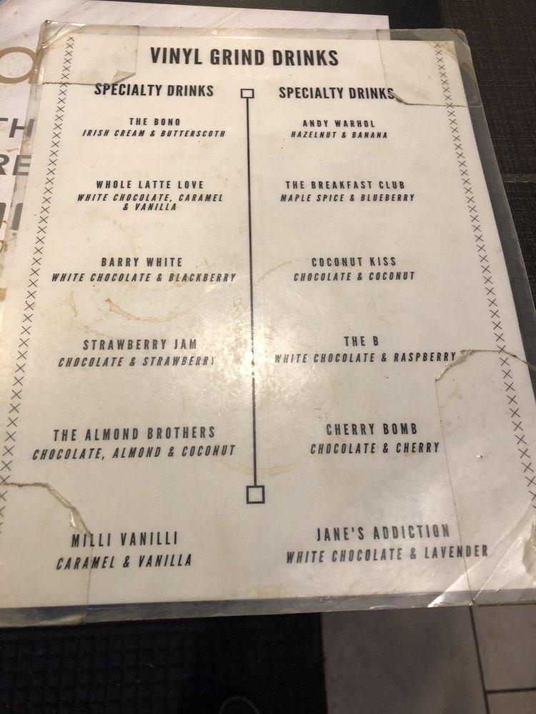 Menu at Vinyl Cafe, Ames