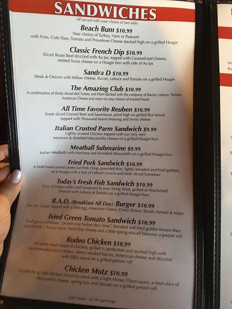 Menu at Red's Restaurant, Hernando