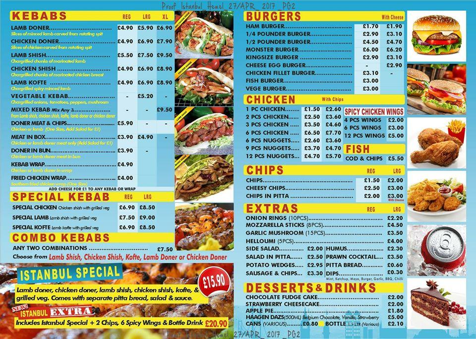 Menu at Istanbul Turkish Grill Restaurant & Meze Bar, Ruislip, 89 ...