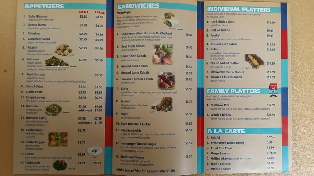 Menu at Taste Of Lebanon desserts, West Springfield, 553 Main St