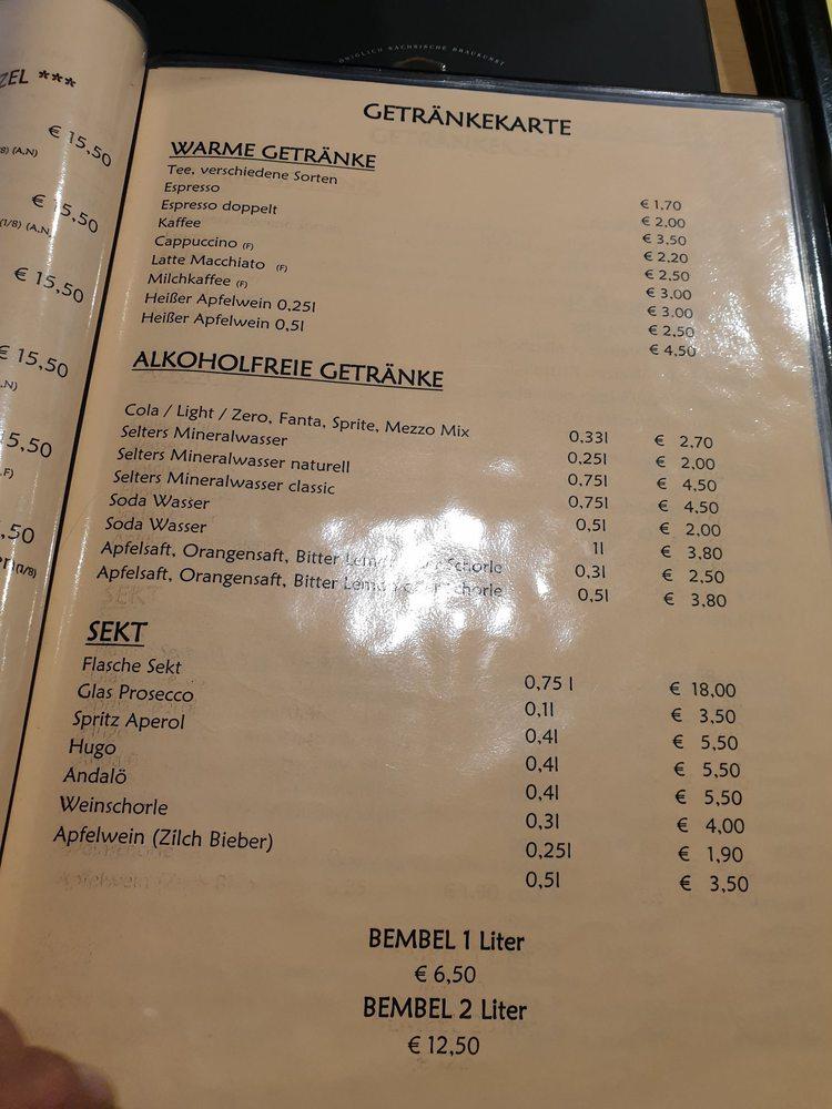 Menu at The Butchers, Offenbach