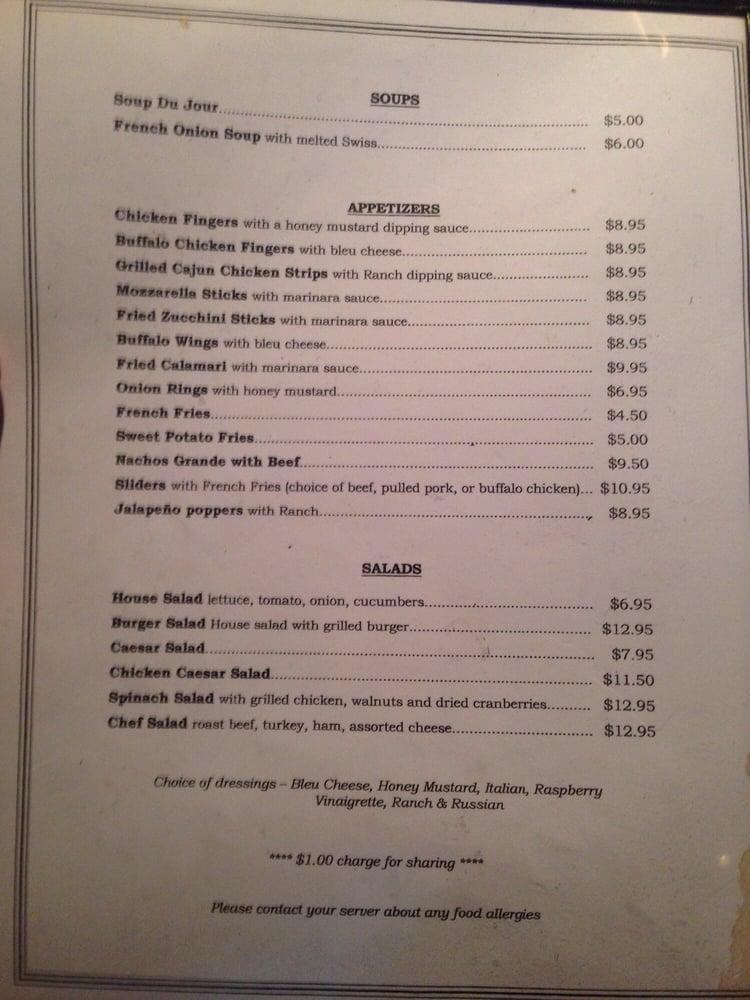 Menu at O'Hara's Restaurant and Pub, New York City