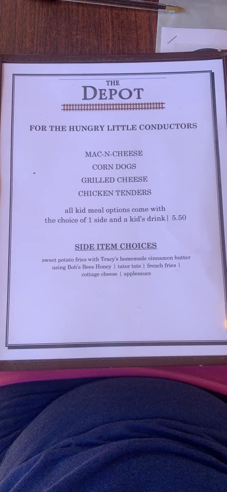 Menu at The Depot pub & bar, Donahue