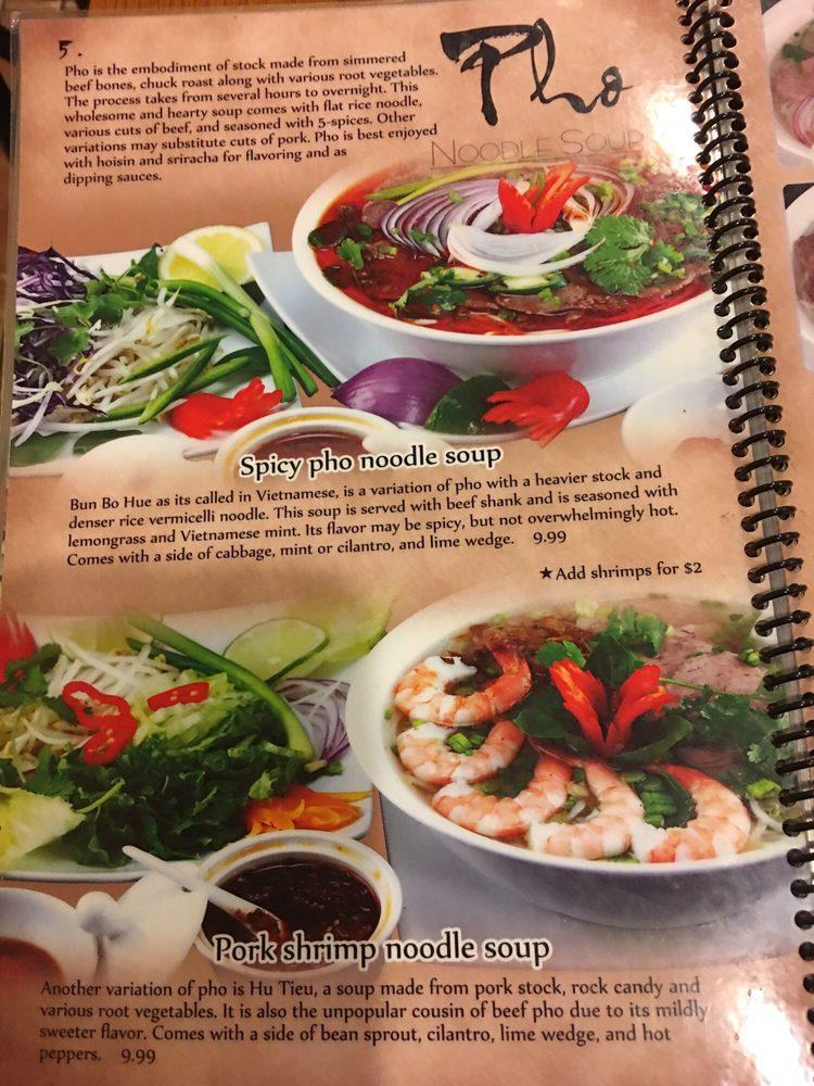 Menu at Lam's Vietnamese Restaurant, Sioux Falls