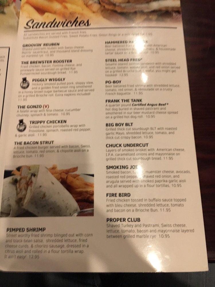Menu at The Proper Pig pub & bar, Waterville