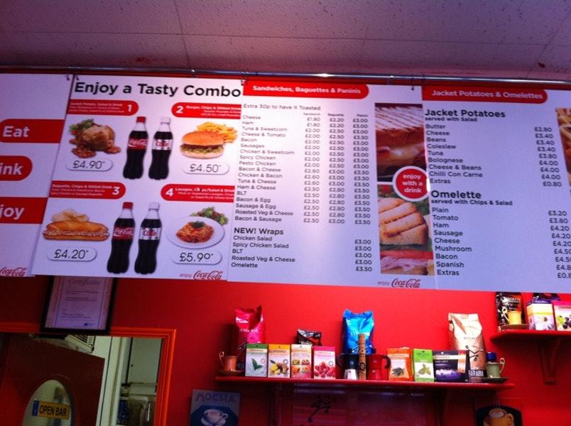 Menu at Euro Cafe, London, 141 Lee Rd