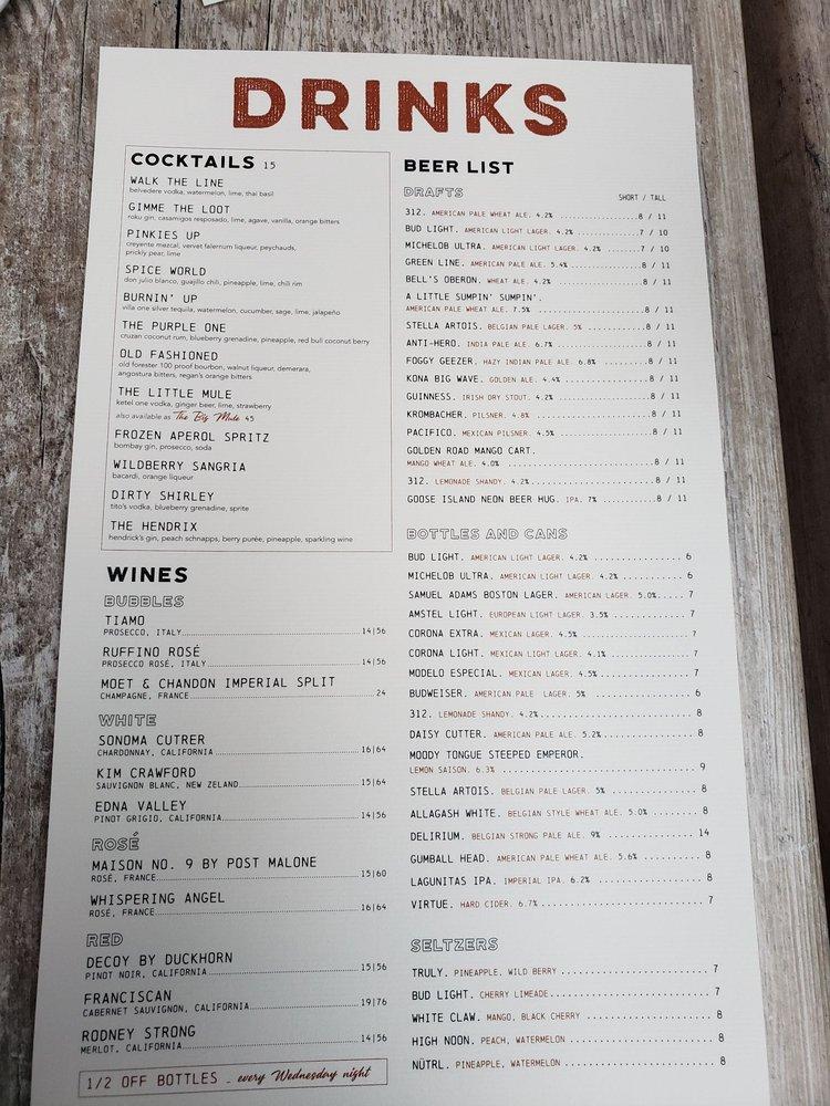 Menu at Radio Room pub & bar, Chicago