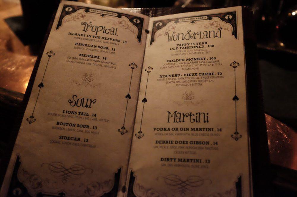 Menu at The Blind Rabbit pub & bar, Anaheim