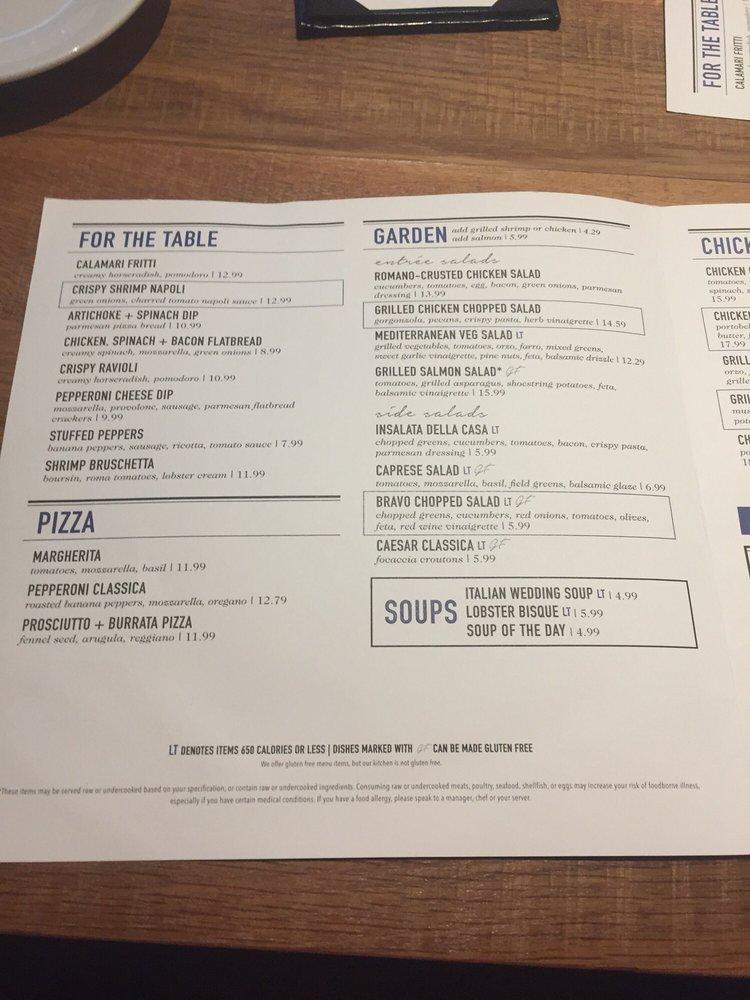 Menu at Bravo! Italian Kitchen pub & bar, Naples, Strada Pl