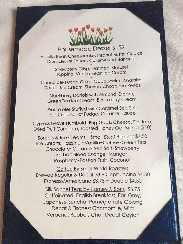 Menu at The Blue Bottle Cafe, Hopewell