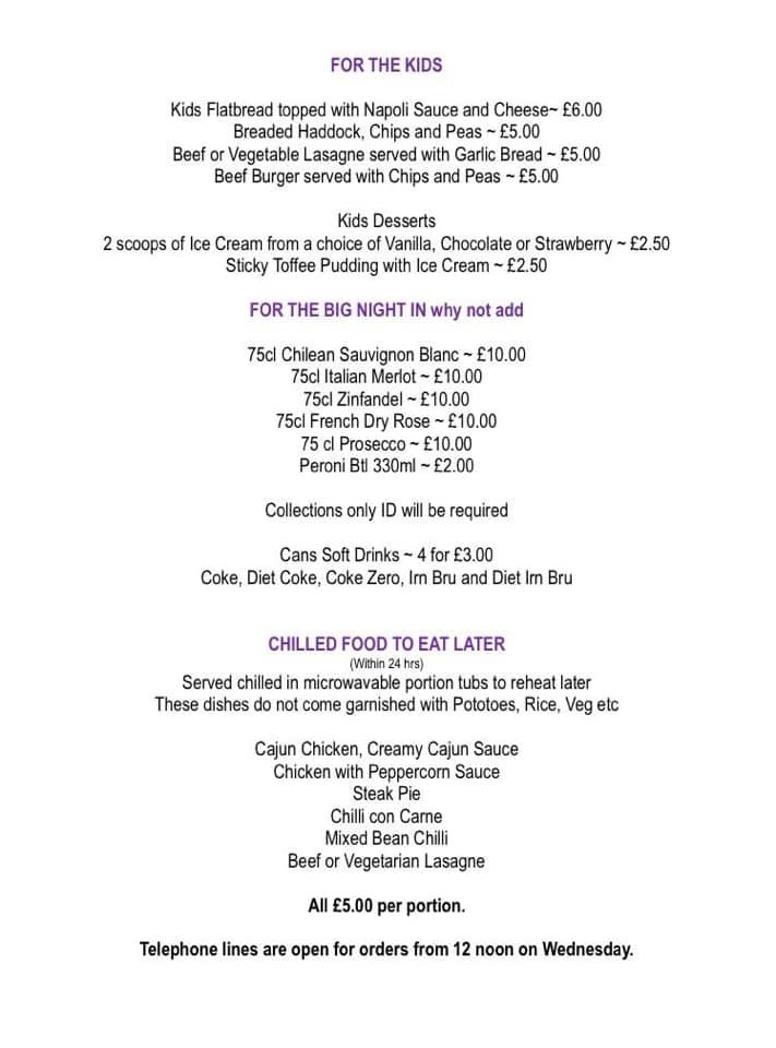Menu at Chestnuts Restaurant & Hotel, Ayr