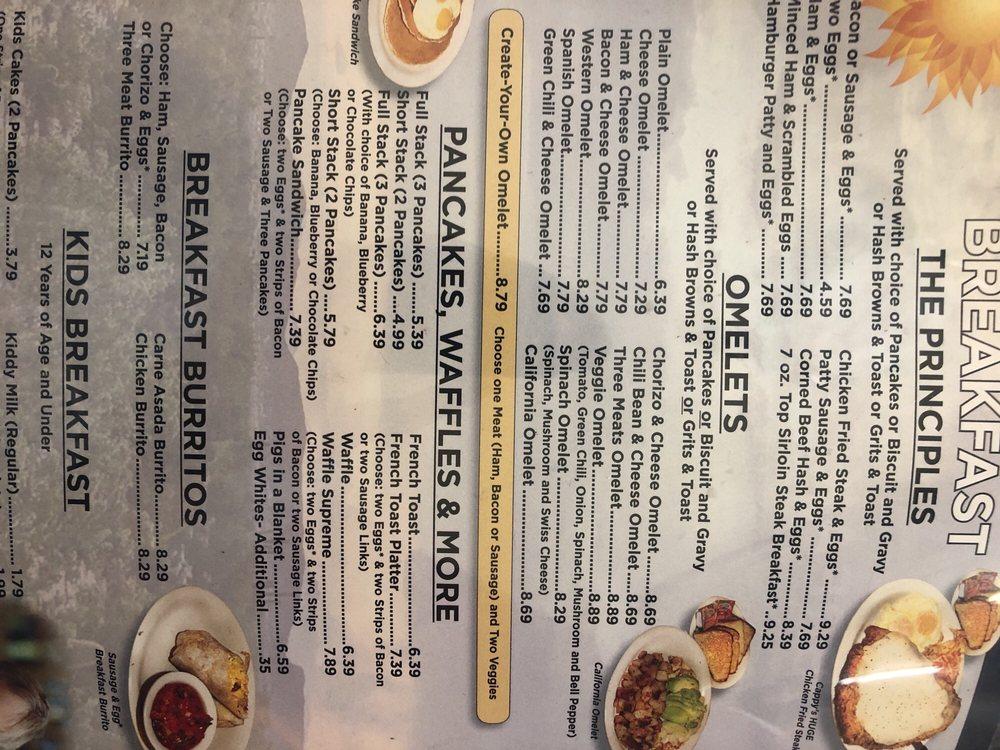 Carta de Cappy's Breakfast Cafe, Tucson