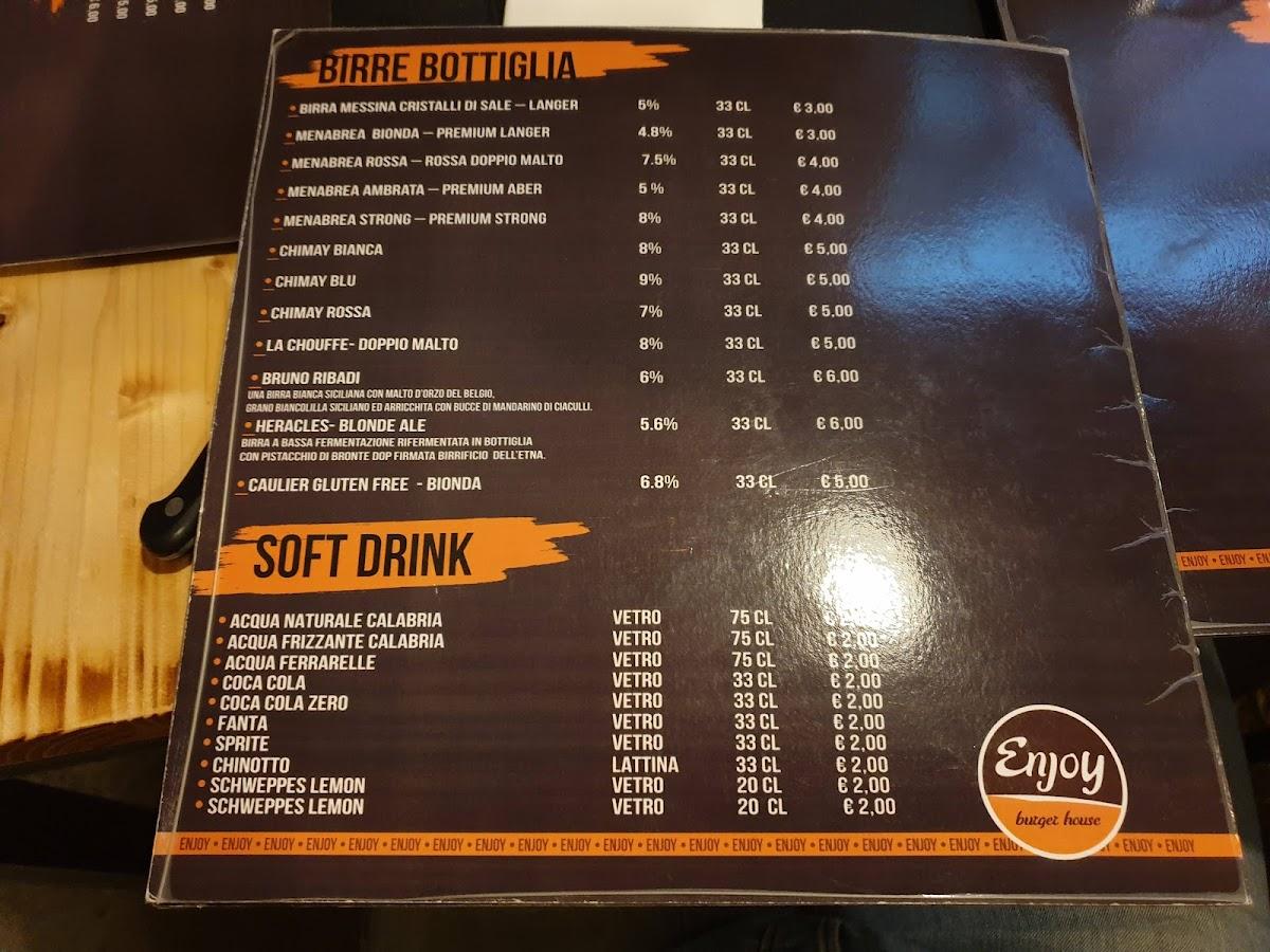 Menu at Enjoy Burger House restaurant, Gioia Tauro