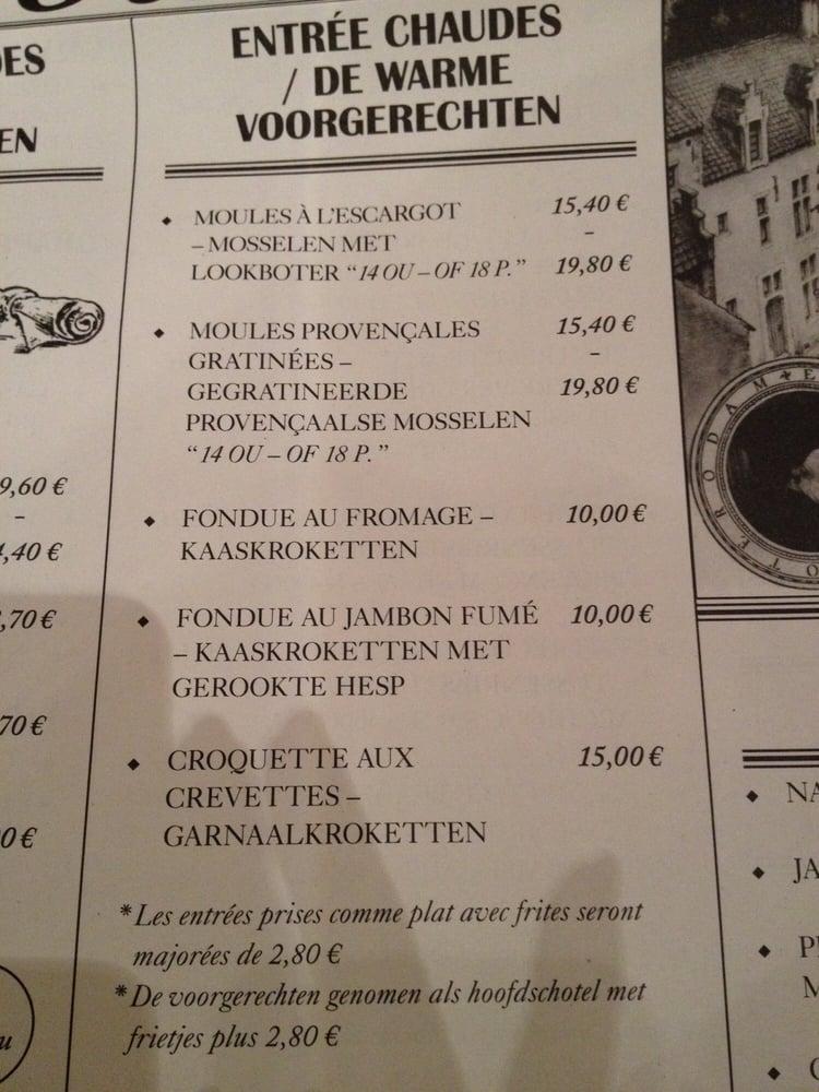 Menu au Friture René, Anderlecht