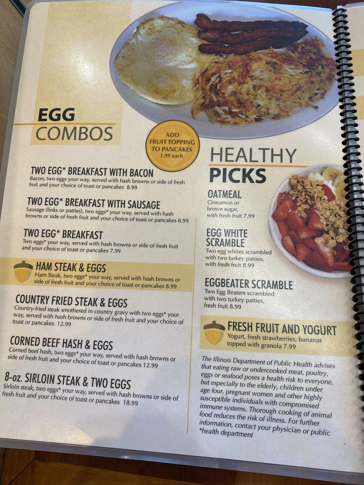 Menu at Golden Oak Pancake House restaurant, Edwardsville