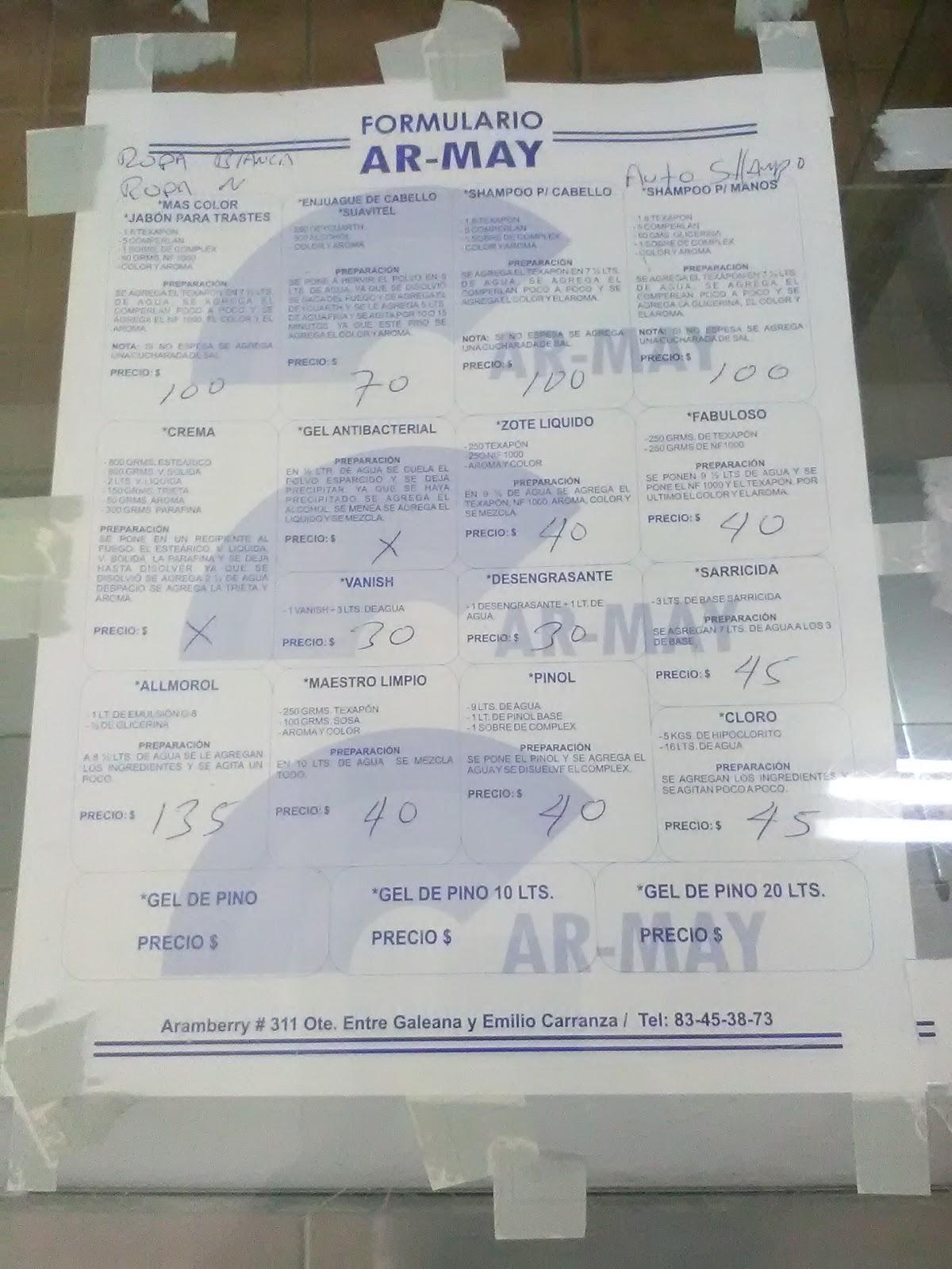 Carta del restaurante La Haya, Monterrey