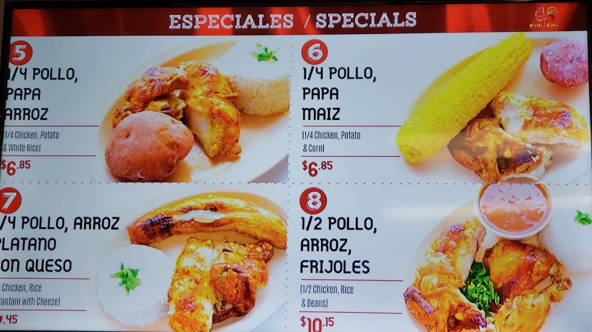 Menu at Pollo Riko restaurant, Hialeah, W 60th St