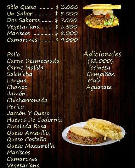 Menu at Restaurante Mar y Tierra, Bucaramanga