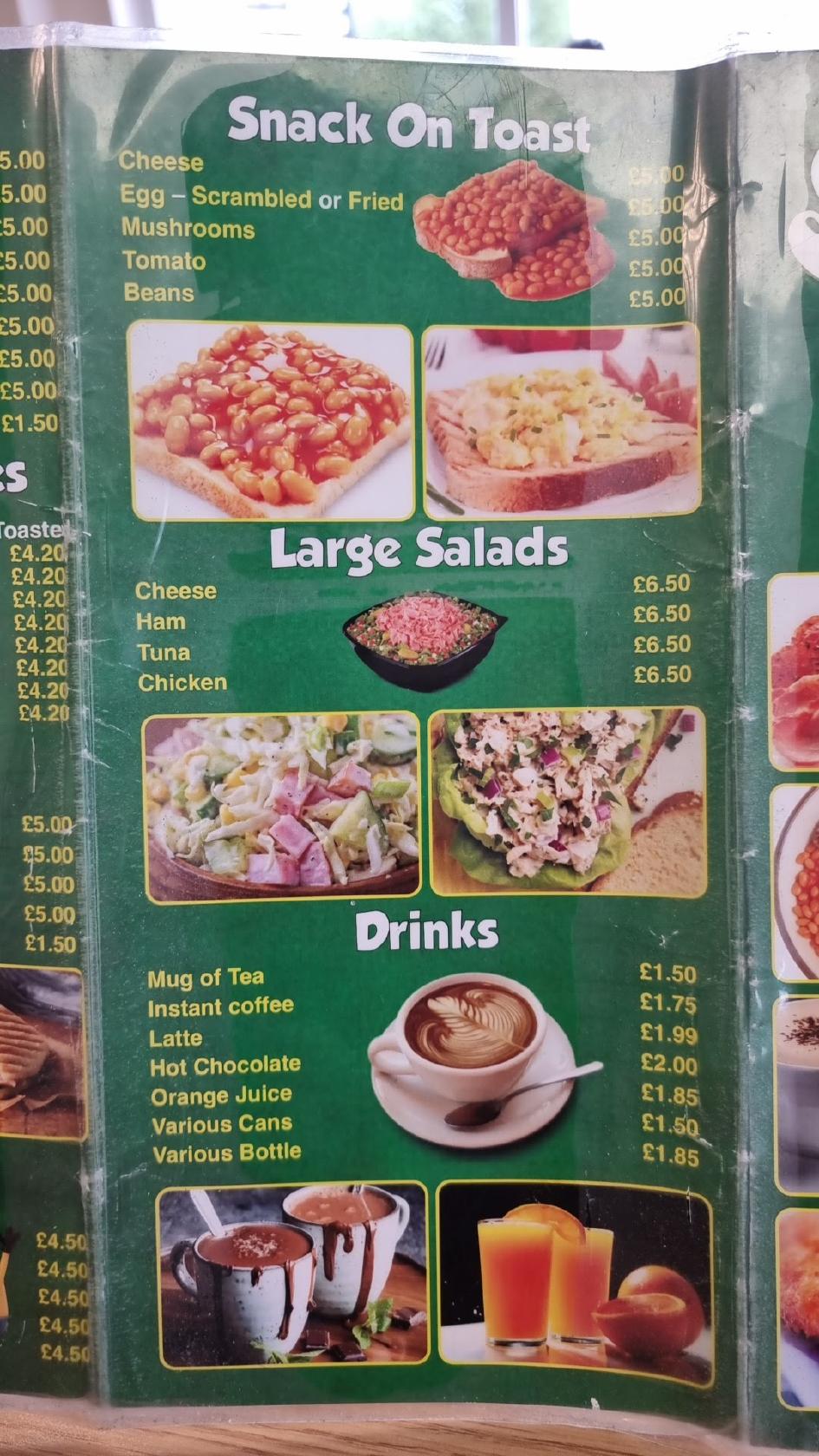 Menu at Sam's Cafe & Takeaway, Swansea