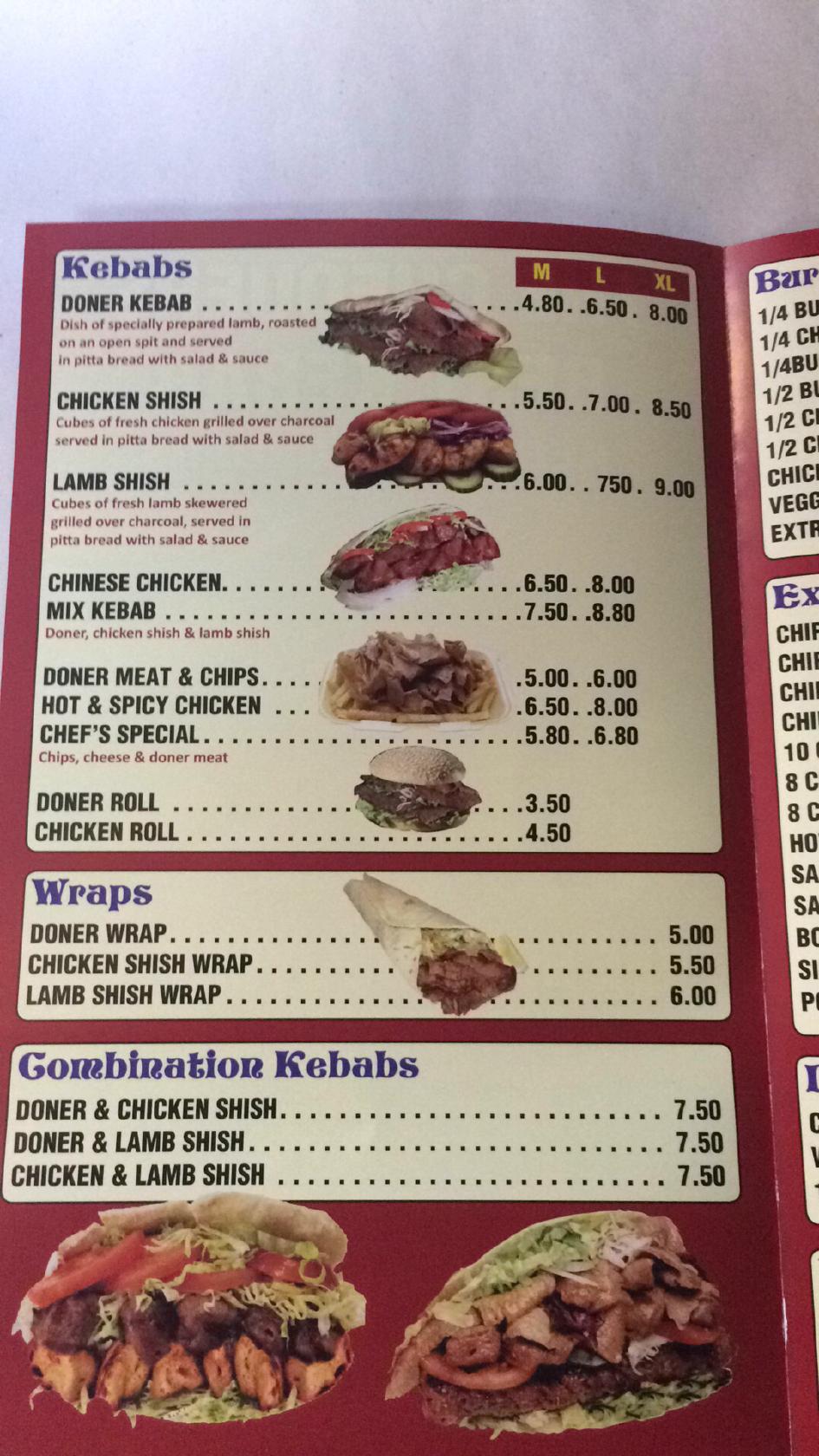Menu at The Best Kebab - Hutton restaurant, Brentwood