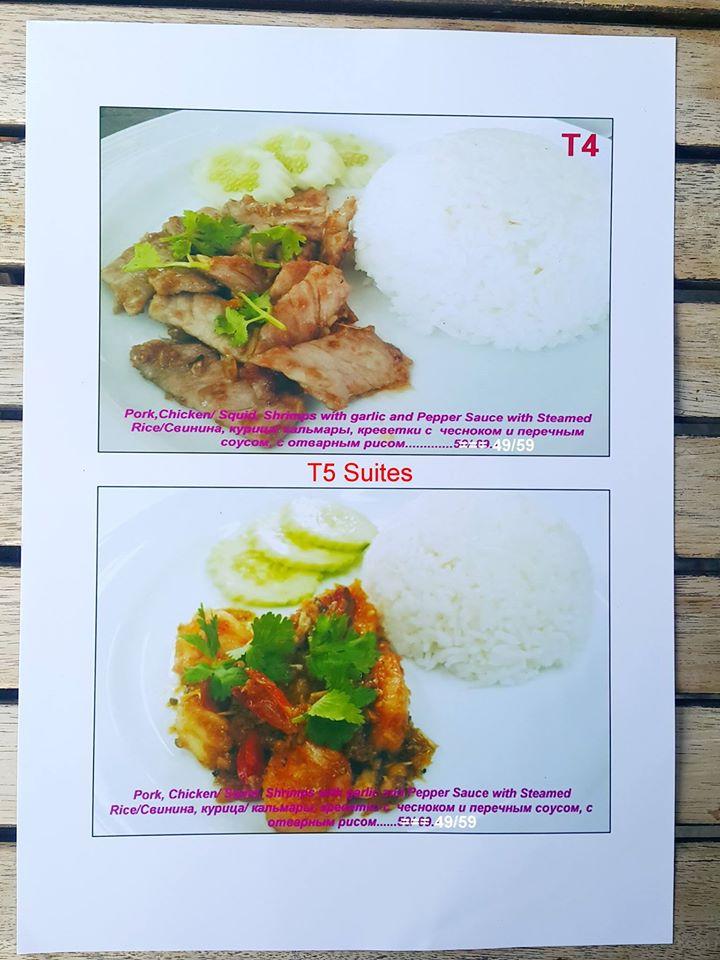 Menu at ครัวอร่อย Aroi Kitchen restaurant, Pattaya City