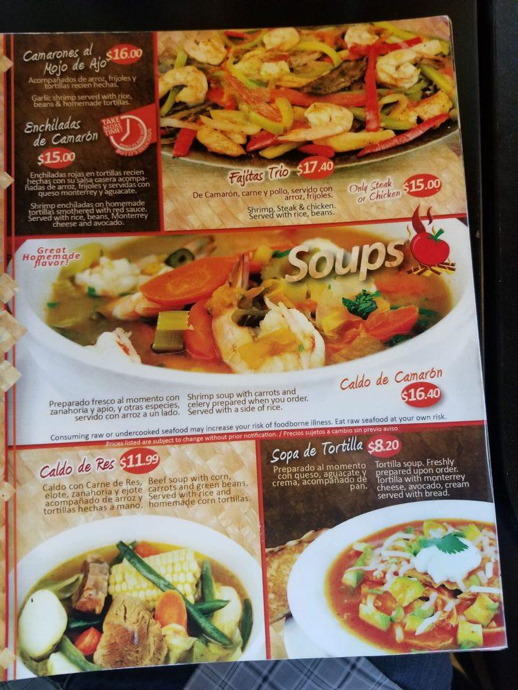 Menu at Asadero Los Corrales restaurant, La Quinta