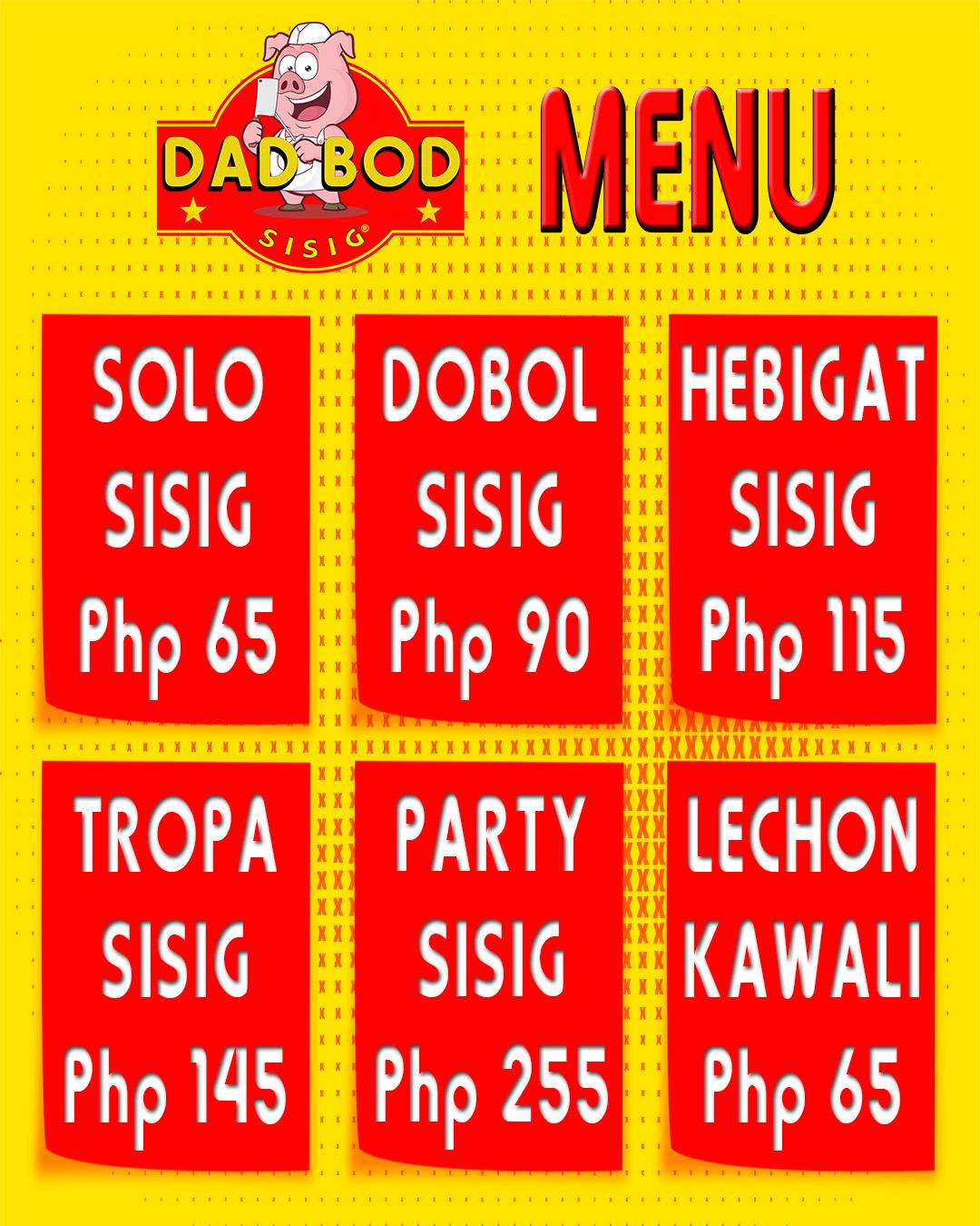 Dad Bod Sisig, Cainta - Restaurant menu, prices and reviews