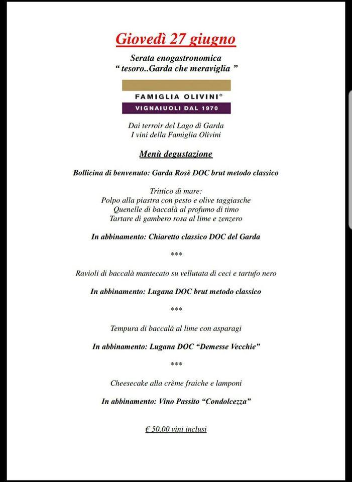 Menu at Rino restaurant, Como