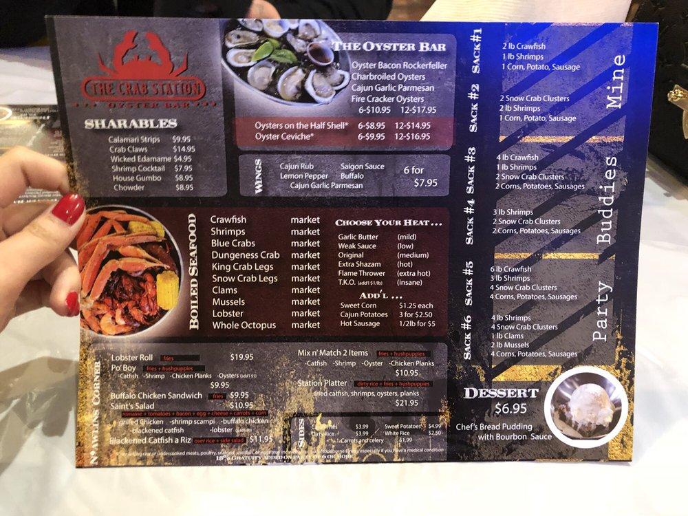 Menu at The Crab Station - Arlington restaurant, Arlington